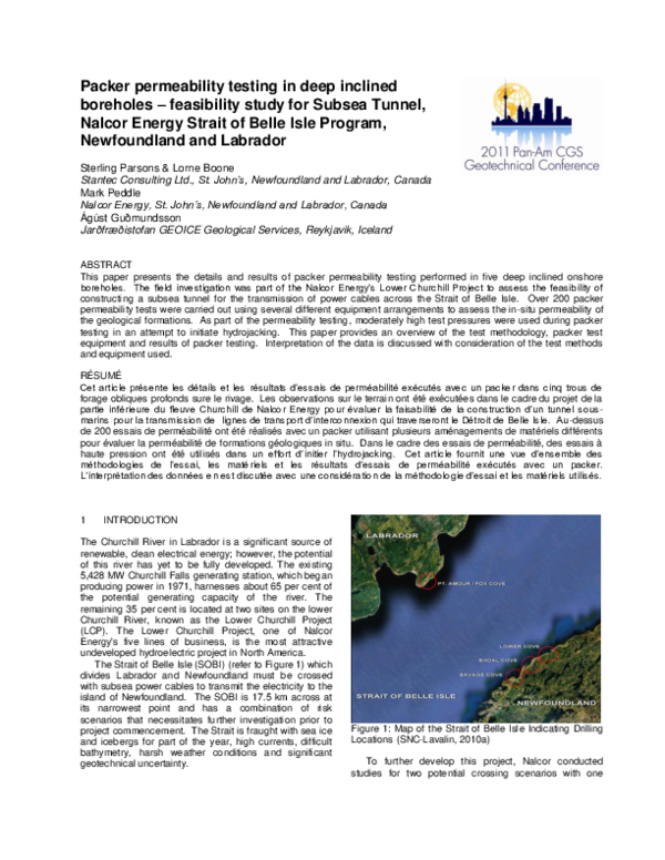 (PDF) Packer permeability testing in deep inclined boreholes ...