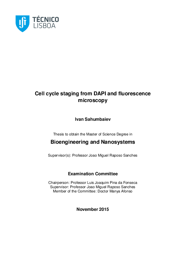 (PDF) Cell cycle staging from DAPI and fluorescence microscopy