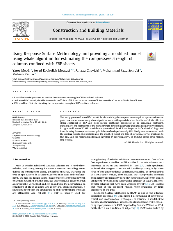 (PDF) Using Response Surface Methodology and providing a modified model ...