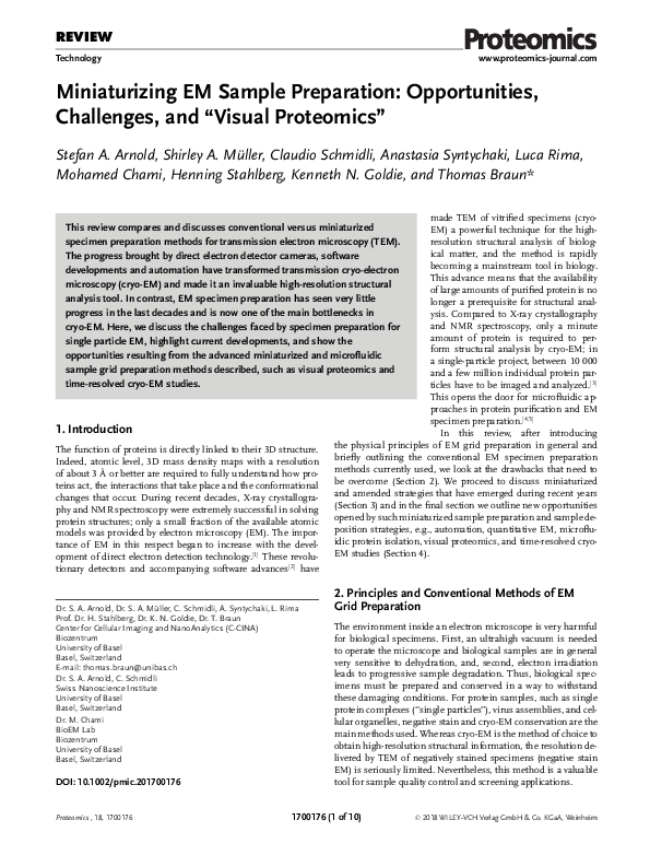 (PDF) Miniaturizing EM Sample Preparation: Opportunities, Challenges ...