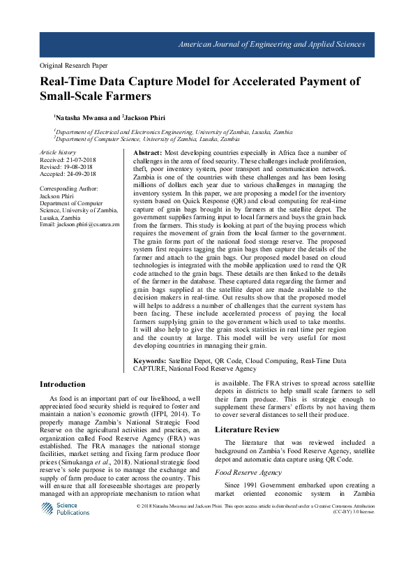 (PDF) Real-Time Data Capture Model for Accelerated Payment of Small ...