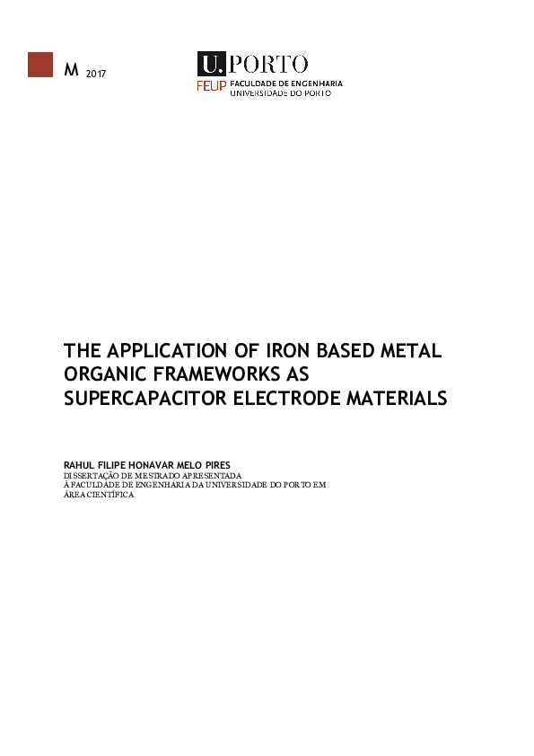 (PDF) The Application of Iron Based Metal Organic Frameworks as ...