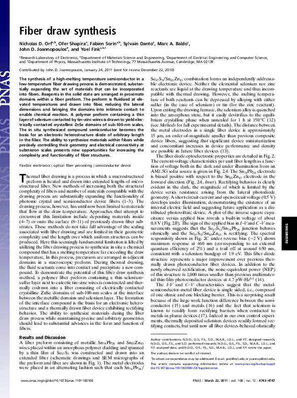 (PDF) Fiber draw synthesis | John Joannopoulos - Academia.edu