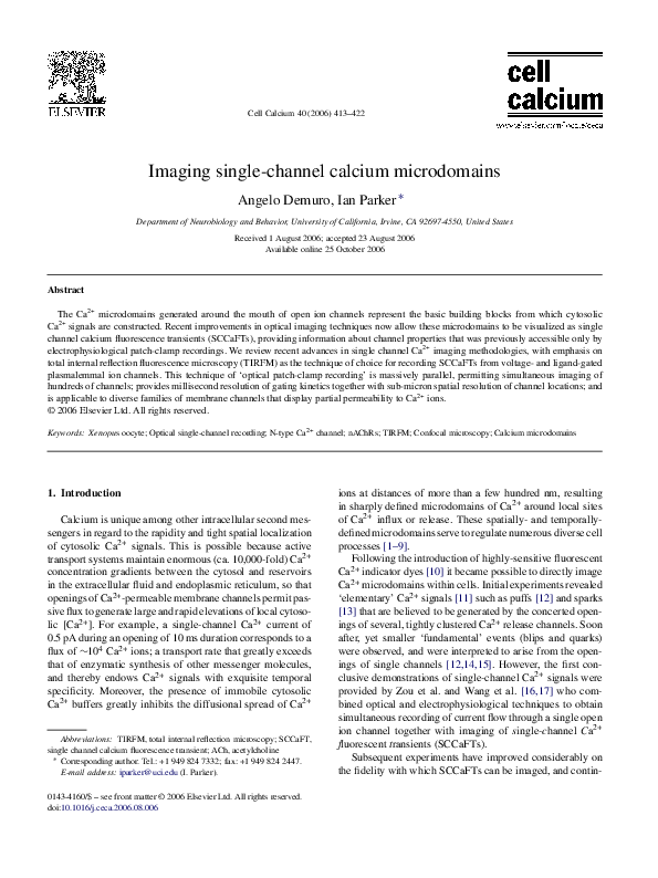 (PDF) Imaging single-channel calcium microdomains by total internal ...