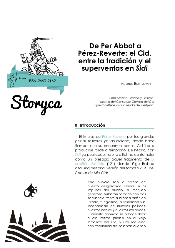 (PDF) De Per Abbat a Pérez-Reverte: el Cid, entre la tradición y el ...
