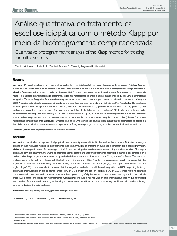 (PDF) Quantitative photogrammetric analysis of the Klapp method for ...