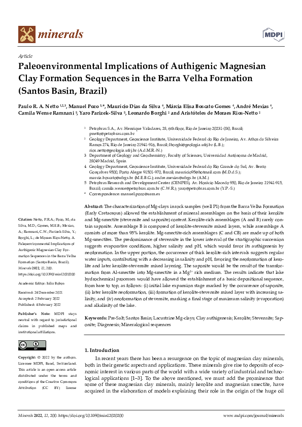 (PDF) Paleoenvironmental Implications of Authigenic Magnesian Clay ...