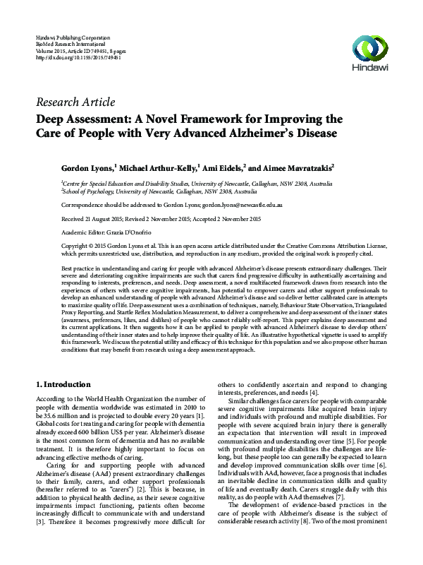 (PDF) Deep Assessment: A Novel Framework for Improving the Care of ...
