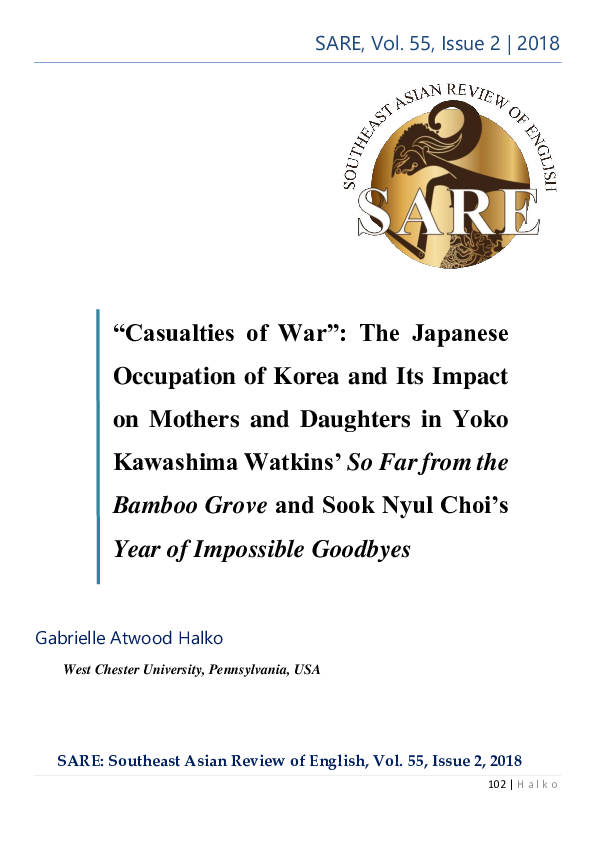 (PDF) “Casualties of War”: The Japanese Occupation of Korea and Its ...