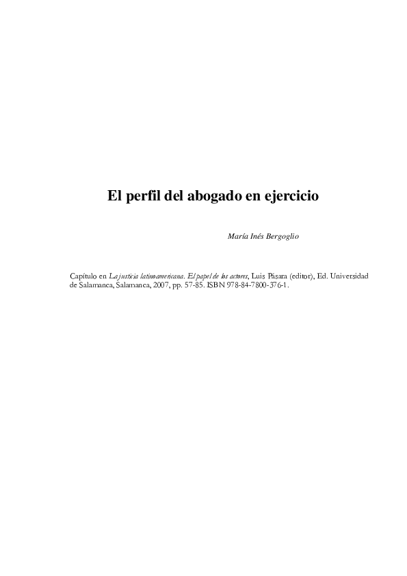 Perfil del abogado en ejercicio