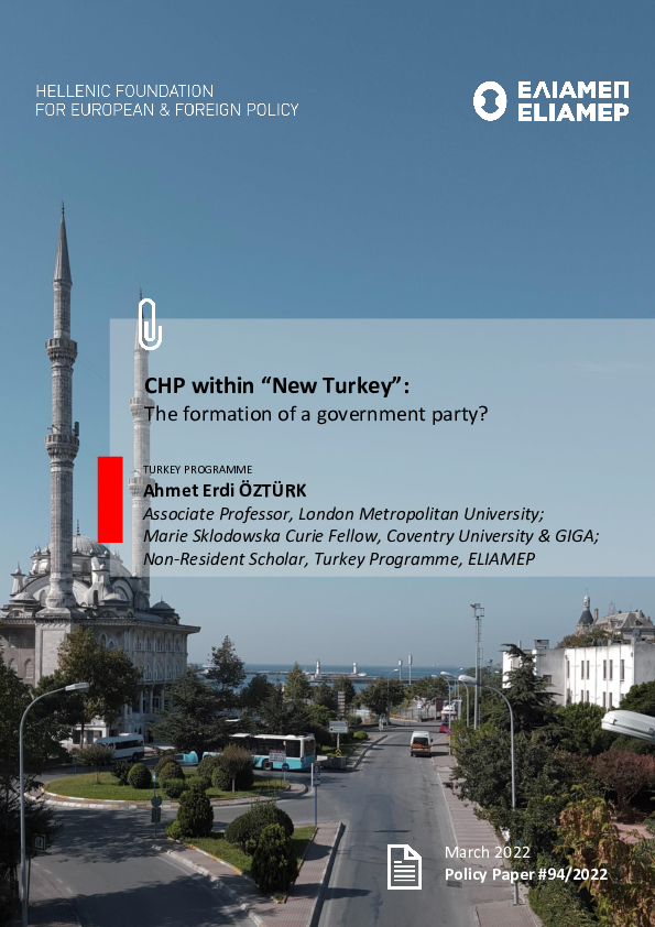 (PDF) The CHP in the “New Turkey”: the Formation of a Government Party?