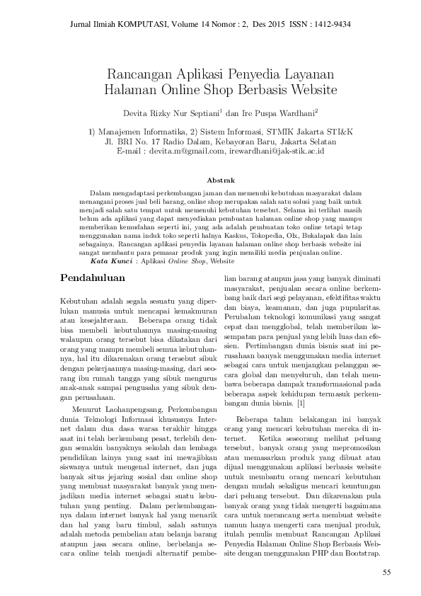 (PDF) Rancangan Aplikasi Penyedia Layanan Halaman Online Shop Berbasis ...