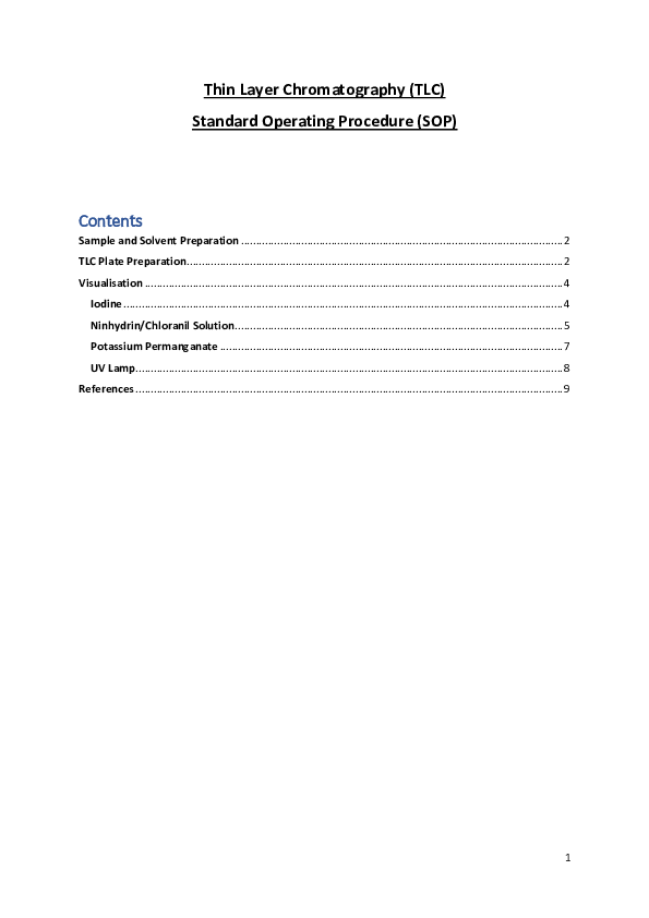(PDF) . TLC and Analytical HPLC SOP