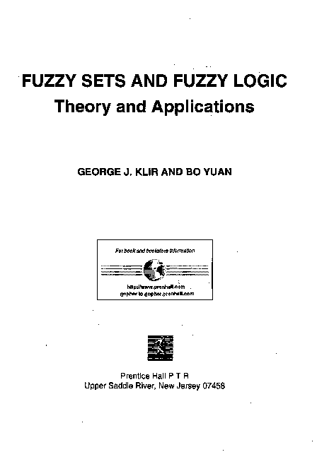 Pdf Fuzzy Sets And Fuzzy Logic Theory And Applications