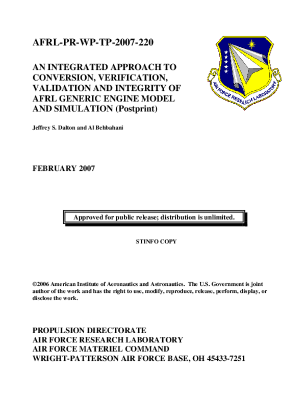 (PDF) An Integrated Approach to Conversion, Verification, Validation ...