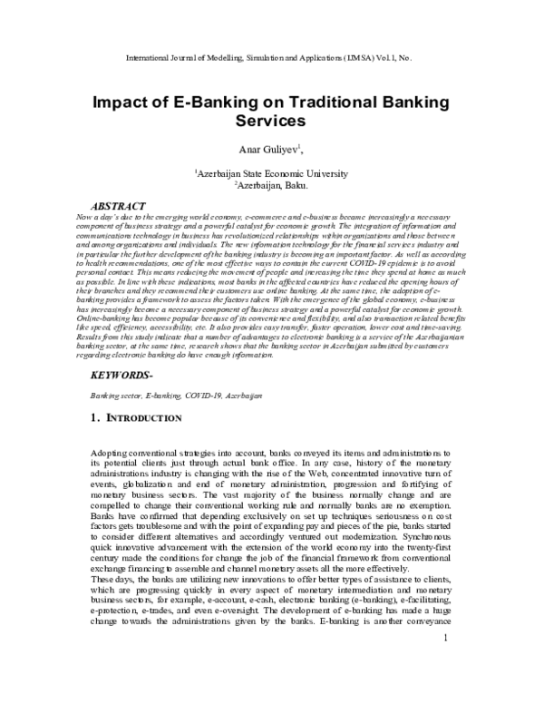 (DOC) Impact of E-Banking on Traditional Banking Services