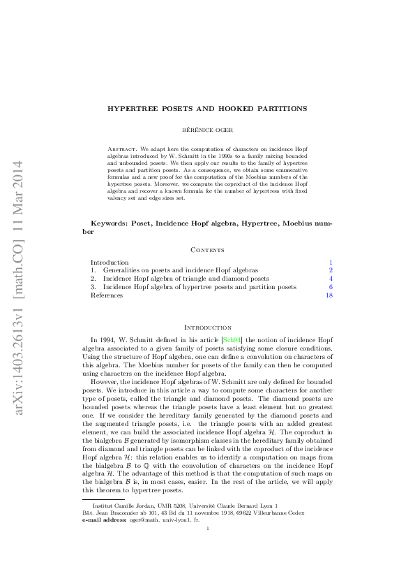 (PDF) Hypertree posets and