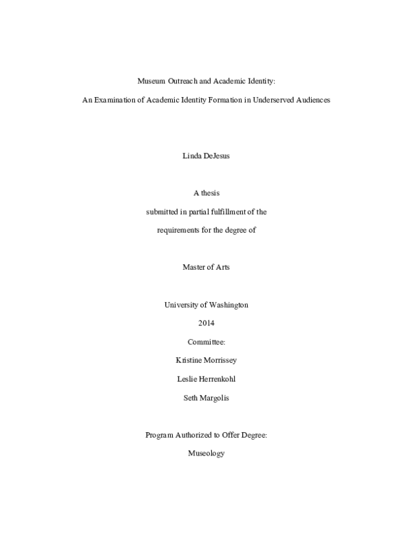 (PDF) Museum Outreach and Academic Identity: An Examination of Academic ...