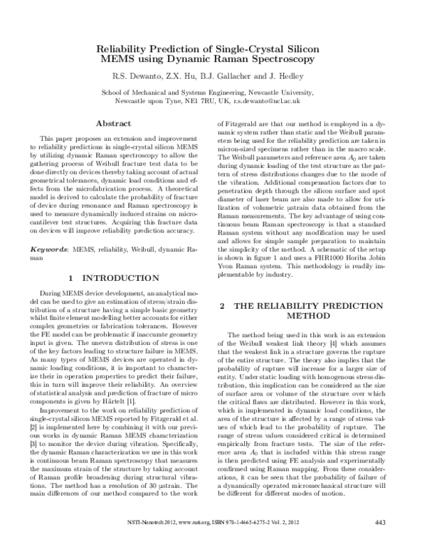 (PDF) Reliability prediction of 3C-SiC cantilever beams using dynamic ...