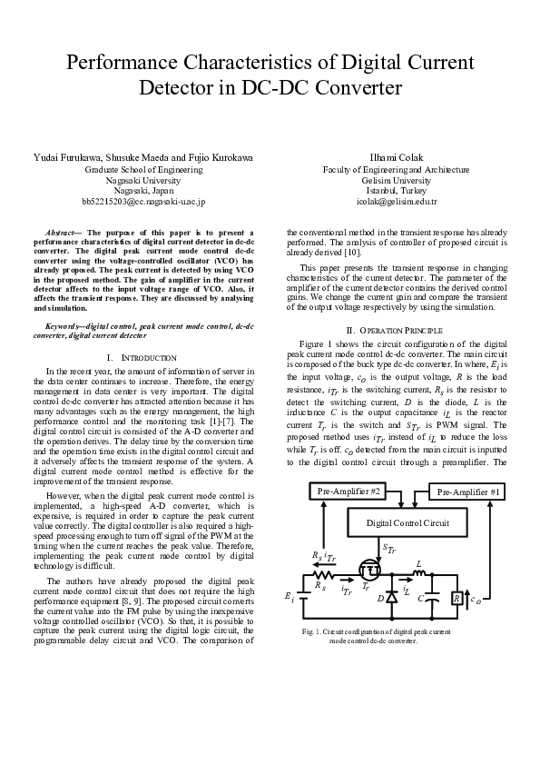 (PDF) Performance characteristics of digital current detector in DC-DC ...