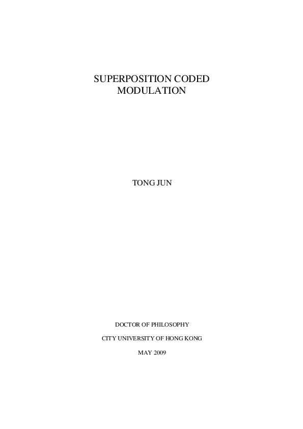 (PDF) Superposition coded modulation
