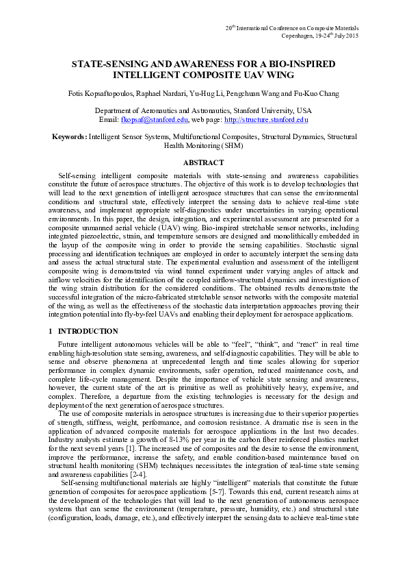 (PDF) State Sensing and Awareness for a Bio-inspired Intelligent ...