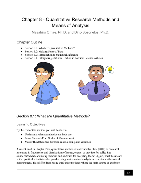 (PDF) Quantitative Research Methods and Means of Analysis