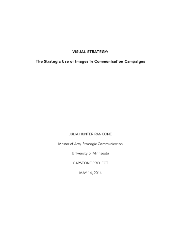 (PDF) VISUAL STRATEGY: The Strategic Use of Images in Communication ...
