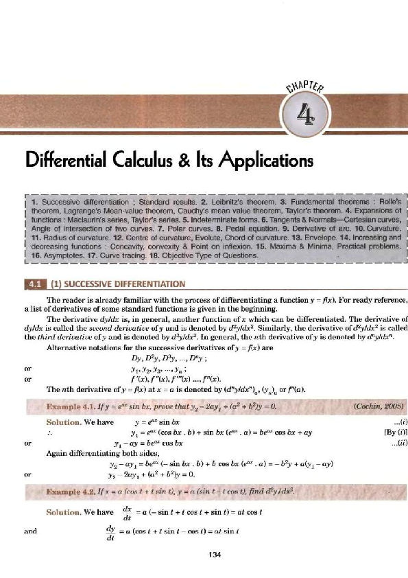 (PDF) ) Differential Calculus & Its Applications