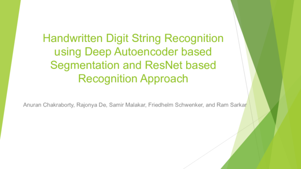 Pdf Handwritten Digit String Recognition Using Deep Autoencoder Based Segmentation And Resnet