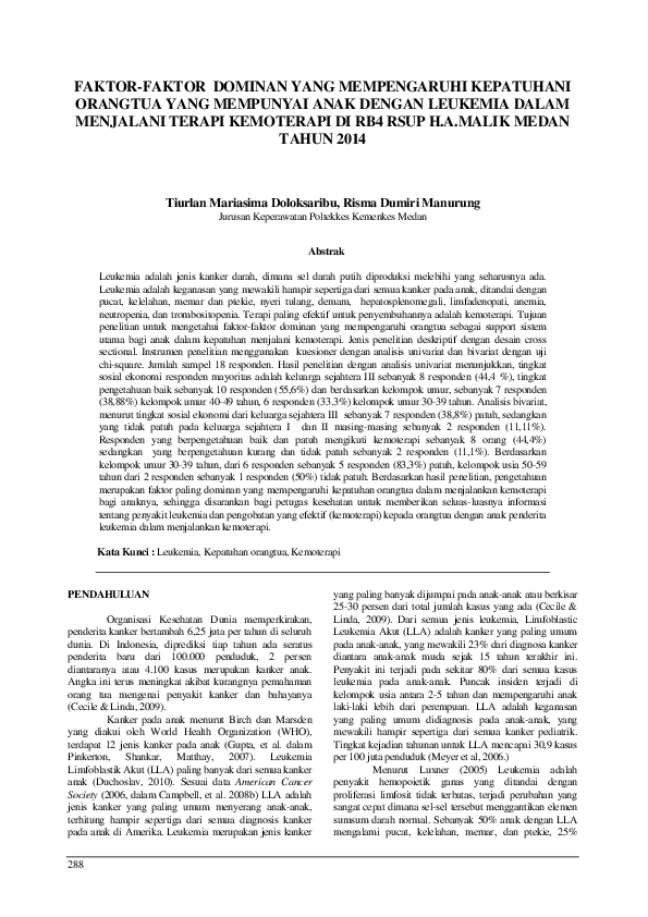 (PDF) Faktor-Faktor Dominan Yang Mempengaruhi Kepatuhani Orangtua Yang ...