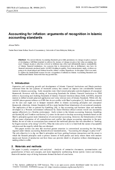 (PDF) Accounting for inflation: arguments of recognition in Islamic ...