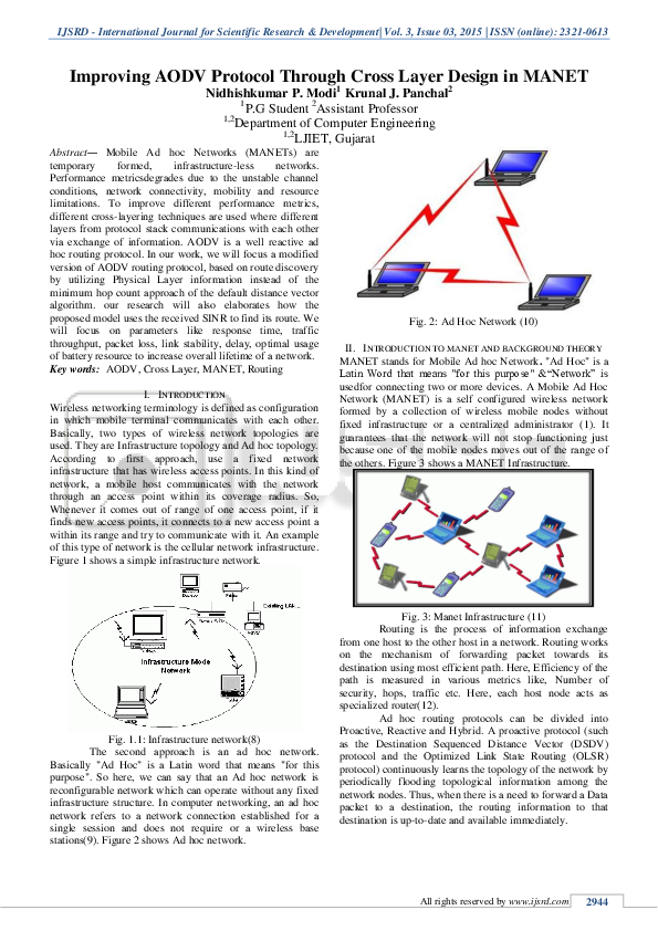 (PDF) Enhancing AODV with Cross-Layer Design in MANET