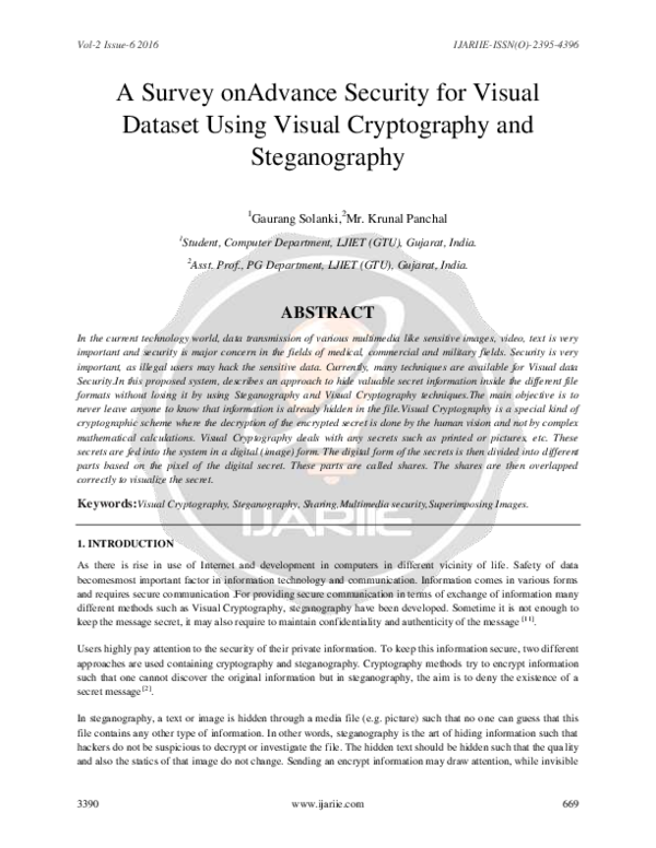 (PDF) Secure Visual Data via Cryptography Techniques