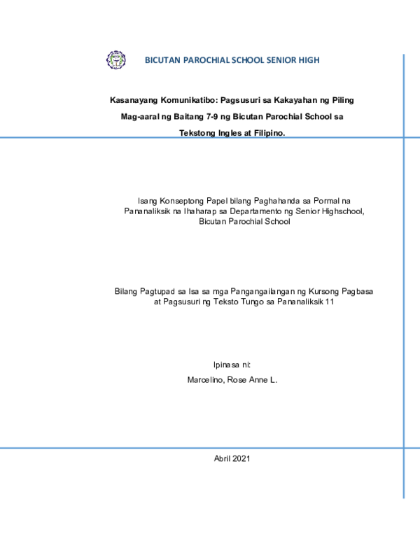 (DOC) HALIMBAWA NG KONSEPTONG PAPEL
