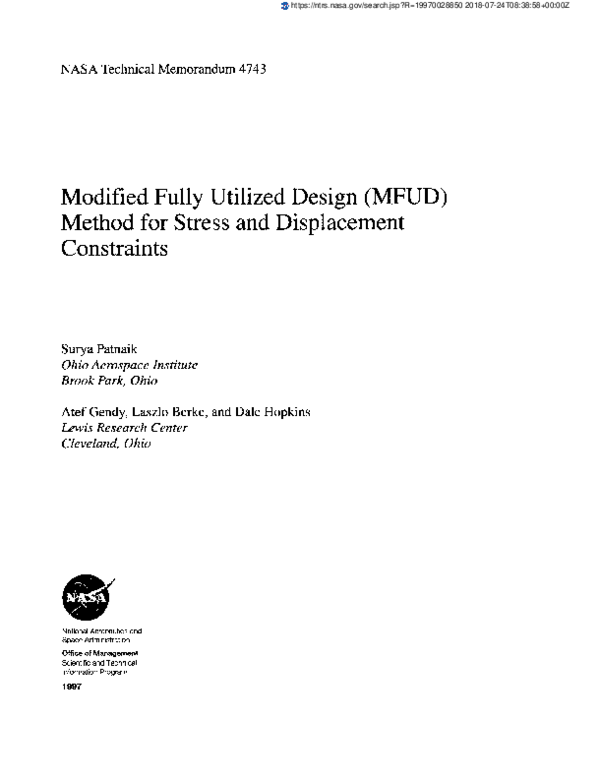(PDF) Modified fully utilized design (MFUD) method for stress and ...