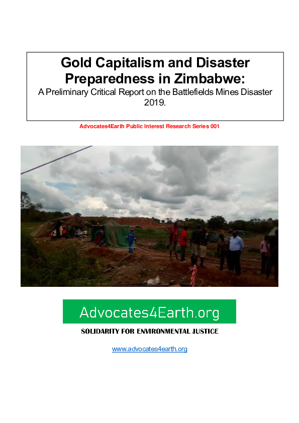 (PDF) Gold Capitalism and Disaster Preparedness in Zimbabwe: A ...
