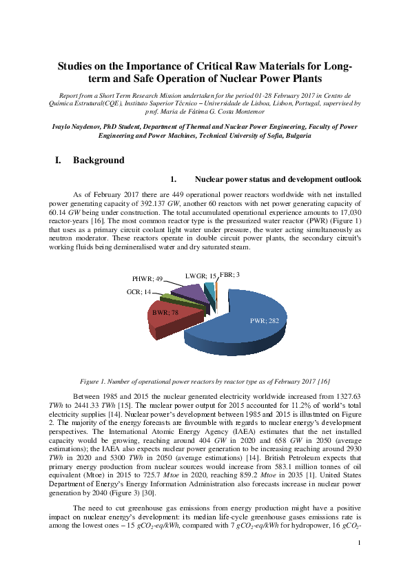 (PDF) Studies on the Importance of Critical Raw Materials for Long-term ...