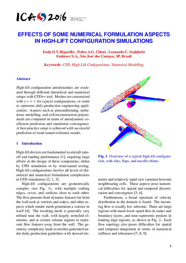 (PDF) Effects of Some Numerical Formulation Aspects in High-Lift ...