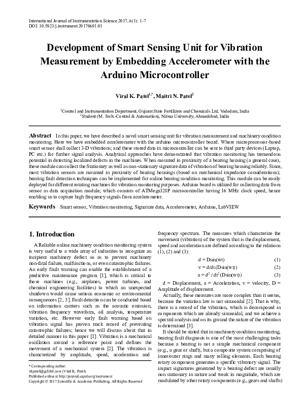 (PDF) Development of smart linear velocity measuring device by ...