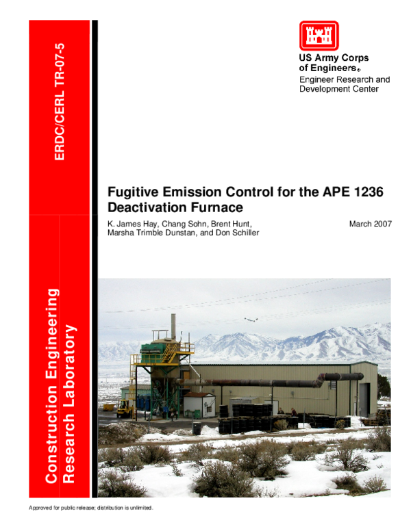 (PDF) Fugitive Emission Control for the APE 1236 Deactivation Furnace