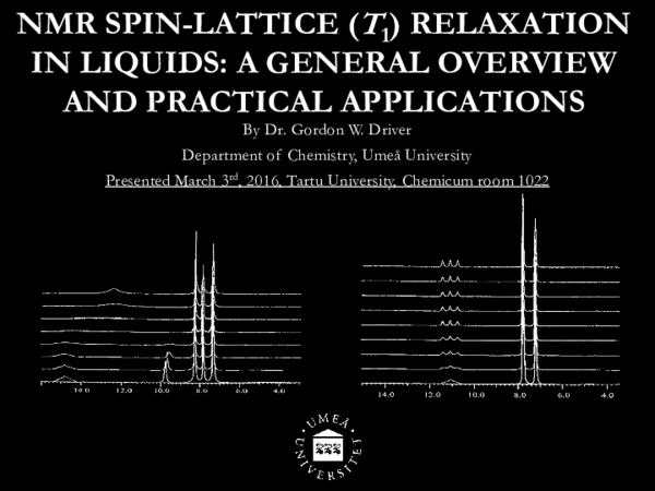 (PDF) NMR Spin-Lattice (T1) Relaxation in Liquids: A General Overview ...