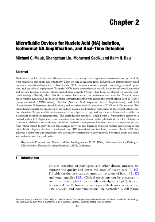 (PDF) Microfluidic Devices for Nucleic Acid (NA) Isolation, Isothermal NA Amplification, and ...