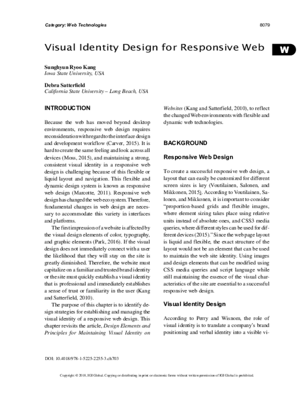 (PDF) Visual Identity Design for Responsive Web | Debra Satterfield ...