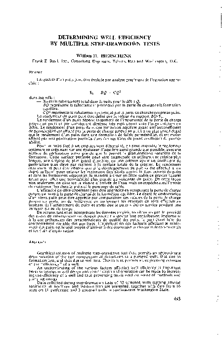(PDF) Determining Well Efficiency by Multiple Step-Drawdown Tests