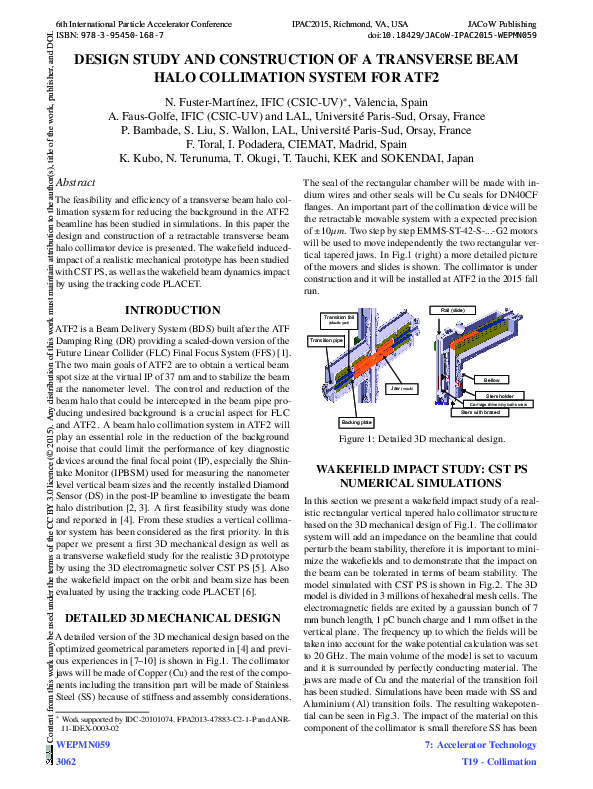 (PDF) Design Study and Construction of a Transverse Beam Halo ...
