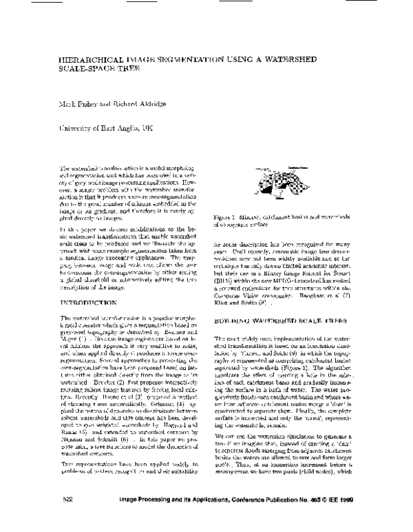 (PDF) Hierarchical image segmentation using a watershed scale-space tree