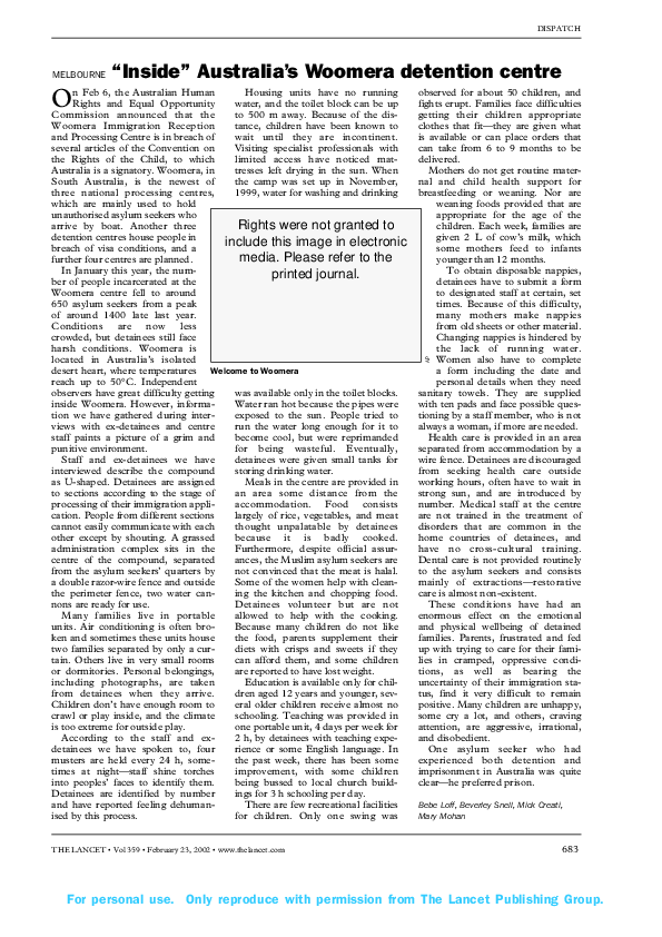 (PDF) melbourne “Inside” Australia's Woomera detention centre