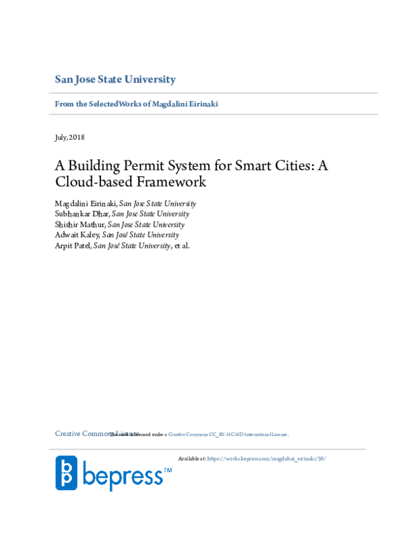 (PDF) A building permit system for smart cities: A cloud-based framework