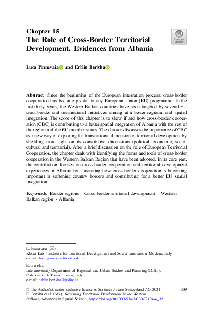 (PDF) The Role of Cross-Border Territorial Development. Evidences from ...